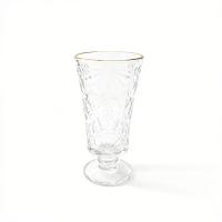 China Luxury Gold Rim Glass Cups, Decorative Cut Crystal Water Glasses for Juice, Cocktail, Beverage, Factory Direct Supply for sale