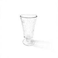 China Vintage Goblets Tall Glassware for Juice, Cocktail, Iced Tea, Black Rim Decorative Stem Glasses for Dinner Table & Party for sale