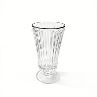 China Vintage Goblets Tall Glassware for Juice, Cocktail, Iced Tea, Black Rim Decorative Stem Glasses for Dinner Table & Party for sale