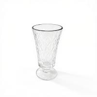 China Vintage Goblets Tall Glassware for Juice, Cocktail, Iced Tea, Black Rim Decorative Stem Glasses for Dinner Table & Party for sale