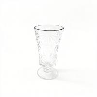 China Vintage Goblets Tall Glassware for Juice, Cocktail, Iced Tea, Black Rim Decorative Stem Glasses for Dinner Table & Party for sale