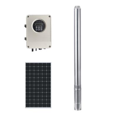 China Irrigation And Agriculture Solar Permanent Magnet Submersible Water Pump With External Controller for sale