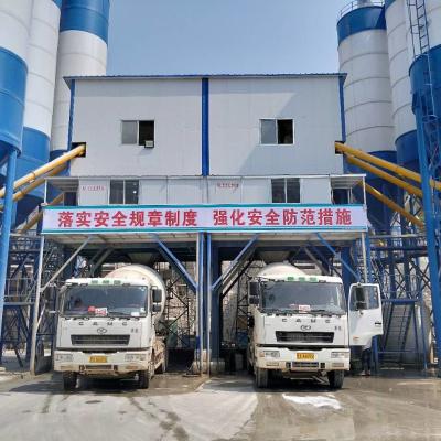 China HZS180 Concrete Mixing Plant JS3000 Twin-shaft Mixer and 180m3/h Productivity for Smooth Operation for sale