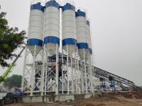 China 50 Ton 100 Ton Cement Silo Steel Storage Batching Concrete Mixing Plant Single Double Silo Big Bag 3m3 for sale