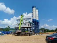 China Cement Mixing Station Process Precast Mini Hzs60 Concrete Batching Plant for Sale for sale