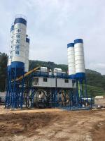 China HZS180 Automatic Ready Concrete Batching Mixing Plant With Belt Conveyor / Twin Shafts Mixer for sale