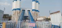 China HZS180 Automatic Ready Concrete Batching Mixing Plant With Belt Conveyor / Twin Shafts Mixer for sale