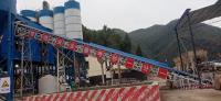 China HZS120 Stationary Concrete Batching Plant Automatic PLC Control for Bridges for sale