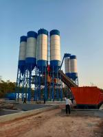 China Large Capacity Fully Automatic Stationary Hzs90 Concrete Batching Plant With Cement Silo 50 Ton-200 Ton for sale