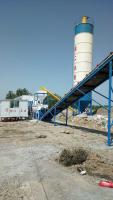 China Portable HZS50 Cement Concrete Mixer Plant With Cement Silo for sale