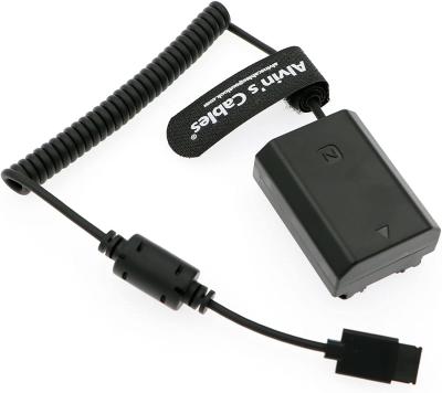 China Alvin's Cables NP-FZ100 Dummy Battery To Ronin S Gimbal Power Coiled Cable For Sony Alpha A9II A9 A7RIV A7RIII A7III A7S for sale