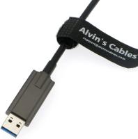 China Alvin'S Cables USB 3.0 To Micro B Fiber Optics Data Cable For Basler ACE Camera Micro B Locking-Screws To Type A Shielde for sale