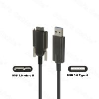 China Alvin'S Cables USB 3.0 To Micro B Fiber Optics Data Cable For Basler ACE Camera Micro B Locking-Screws To Type A Shielde for sale