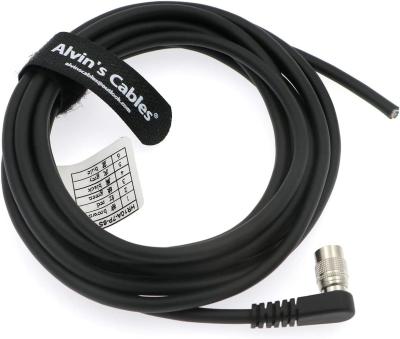 China Alvin's Cables Basler Hirose 6 pin Right Angle HRS HR10A-7P-6S Open Twisted Power I/O Cable 3M for sale