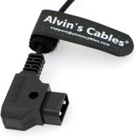 China Alvin's Cables Flexible Power Cable For RED Komodo Camera Rotatable Right Angle 2 Pin Female To D-Tap Braided Wire 80cm for sale