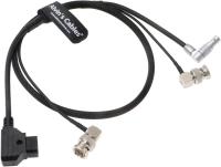 China Combination Cable For Zacuto Gratical Eye Viewfinder Teradek Rotatable Right Angle 2Pin To Dtap Right Angle BNC To BNC for sale