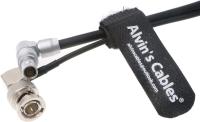 China Combination Cable For Zacuto Gratical Eye Viewfinder Teradek Rotatable Right Angle 2Pin To Dtap Right Angle BNC To BNC for sale