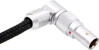 China Red Komodo V Mount Battery Plate Power Cable Rotatable 2 Pin Male To Adjustable Right Angle 2 Pin Male Cord for sale