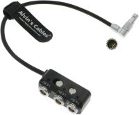 China 1 To 3 Power Splitter Box Rotatable Right Angle 2 Pin Male To 3×2 Pin Female Splitter Cable For ARRI RED Cameras Teradek for sale