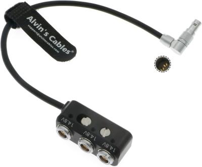 China 1 To 3 Power Splitter Box Rotatable Right Angle 2 Pin Male To 3×2 Pin Female Splitter Cable For ARRI RED Cameras Teradek for sale