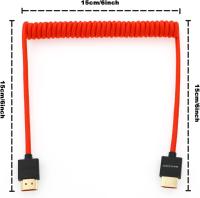 China 8K 2.1 Full HDMI Braided Coiled Cable For Atomos Ninja-V 4K-60P Record From Z-CAM For Canon-C70 For Sony A7S3,A9,A74 for sale