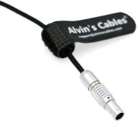 China Flexible Power Cable For Teradek Bond SmallHD Monitor Rotatable Right Angle 2 Pin Male To 2pin Male Braided Wire 45cm for sale