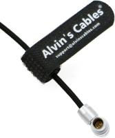 China Flexible Power Cable For Teradek Bond SmallHD Monitor Rotatable Right Angle 2 Pin Male To 2pin Male Braided Wire 45cm for sale