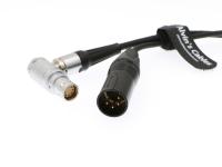 China ARRI ALEXA MINI Power Cable XLR 4 Pin Male To Lemo Right Angle 2B 8 Pin Female for sale