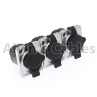China 3Pcs RJ45 Waterproof Sockets IP65 Ethernet Panel Mount RJ45 Connector Black for sale