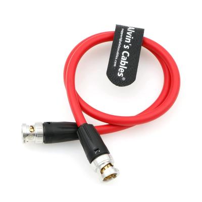 China Alvin's Cables 12G BNC Coaxial Cable HD SDI BNC Male To Male Original Cable For 4K Video Camera 50CM 19.7inches RED for sale