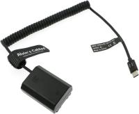 China Alvin's Cables USB-C Type-C PD to NP-FZ100 Dummy Battery Coiled Power Cable for Sony Alpha A7 III A7S III A7R III for sale