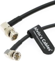 China 12G BNC Coaxial Cable HD SDI BNC Male To Male L Shaped For 4K Video Camera 1M Black for sale