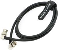 China 12G BNC Coaxial Cable HD SDI BNC Male To Male L Shaped For 4K Video Camera 1M Black for sale