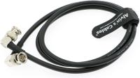 China 12G BNC Coaxial Cable HD SDI BNC Male To Male L Shaped For 4K Video Camera 1M Black for sale