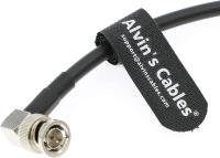 China 12G BNC Coaxial Cable HD SDI BNC Male To Male L Shaped For 4K Video Camera 1M Black for sale