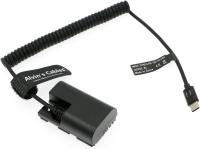 China PD USB C Type-C to LP-E6 Dummy Battery Power Coiled Cable for Canon EOS R R5 R6 90D 80D 70D 60D 60Da 5D for sale