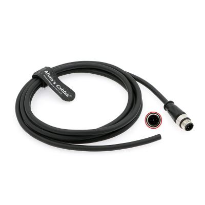 China Alvin's Cables M12 Sensor Cable M12 A Code 4 Pin Male Aviation Connector Electrical Shielded Cable For Industrial Sensor for sale