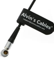 China Alvin's Cables BMPCC 4K 6K Power Coiled Cable Weipu 2 Pin Female To Right Angle 2 Pin Male For Blackmagic Pocket Cinema for sale