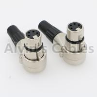 China Right Angle XLR 4 Pin Video Connector Camera Cable Connectors Arri Alexa Camera Monitor for sale
