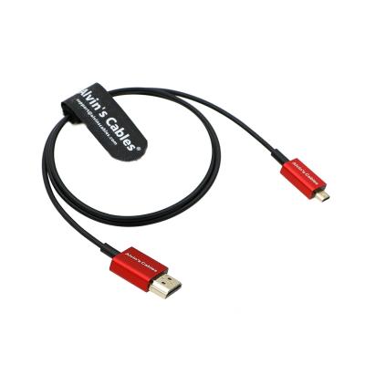 China Alvin's Cables 8K 2.1 HDMI Cable Micro HDMI To HDMI Cable Ultra Thin 48Gbps High Speed For Atomos-Ninja-V 4K-60P Record for sale