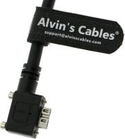 China Alvin's Cables USB 3.0 Data-Cable USB-A to Micro-B Right Angle with Dual Locking-Screws High-Flex Cable Shielded-Cable f for sale