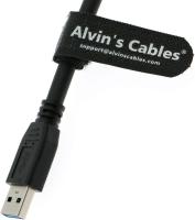 China Alvin's Cables USB 3.0 Data-Cable USB-A to Micro-B Right Angle with Dual Locking-Screws High-Flex Cable Shielded-Cable f for sale