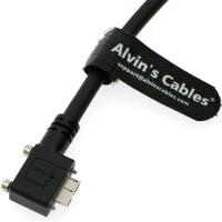 China Alvin's Cables USB 3.0 Data-Cable USB-A to Micro-B Left Angle with Dual Locking-Screws High-Flex Cable Shielded-Cable fo for sale