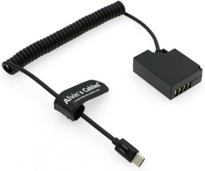 China Alvin's Cables PD USB-C To Decoding NP-W126 Dummy Battery Coiled Power Cable For Fujifilm Fuji XT1 X-T10 XT2 X-T20 XT3 X for sale