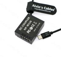 China Alvin's Cables PD USB-C To Decoding NP-W126 Dummy Battery Coiled Power Cable For Fujifilm Fuji XT1 X-T10 XT2 X-T20 XT3 X for sale