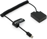 China Alvin's Cables PD USB-C To Decoding NP-W126 Dummy Battery Coiled Power Cable For Fujifilm Fuji XT1 X-T10 XT2 X-T20 XT3 X for sale