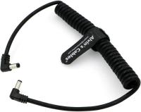 China Alvin's Cables DC Power Cord 5.5 X 2.1mm DC Male Right Angle Coiled Power Cable For Atomos Shogun Monitor, Blackmagic Vi for sale