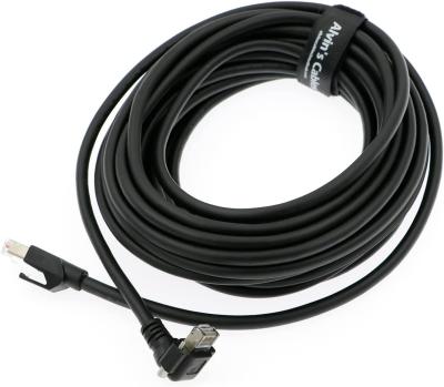 China Alvin's Cables GigE Cat 6 S/STP DrC With RJ45 Right Angle Locking Screws Data Cable For Basler Cameras 10M|32.8ft for sale