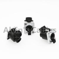 China Alvin's Cables 3 Pcs RJ45 Waterproof Coupler Socket Connector IP65 Ethernet Panel Mount RJ45 Connector Black for sale
