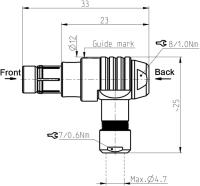 China Alvin's Cables Compatible Fischer S102 3 Pin Male Right Angle Connector For ARRI Alexa RED DSMC2 Sony Venice for sale